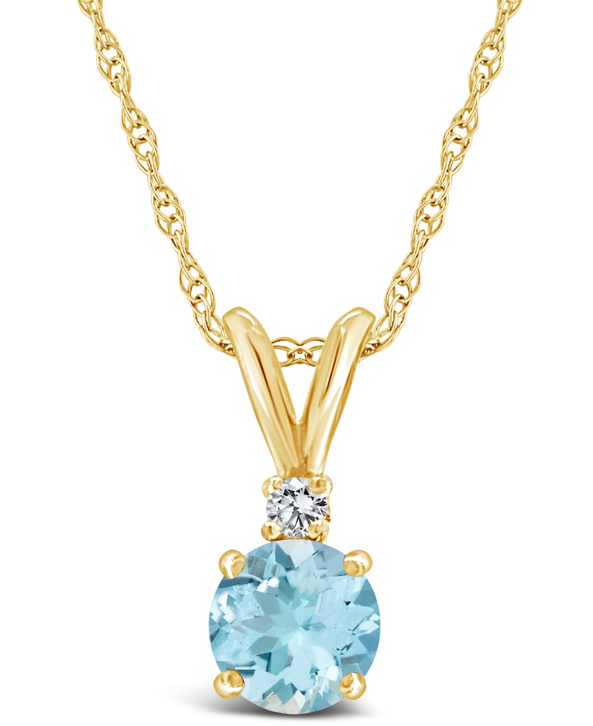 Click here for Aquamarine (1/2 ct. t.w.) and Diamond Accent Penda... prices