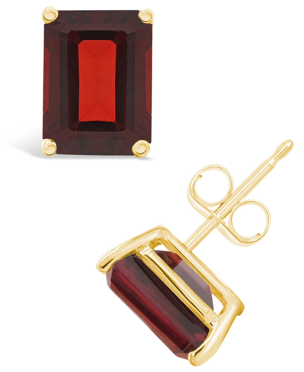 Click here for Garnet (3-7/8 ct. t.w.) Stud Earrings in 14K Yello... prices