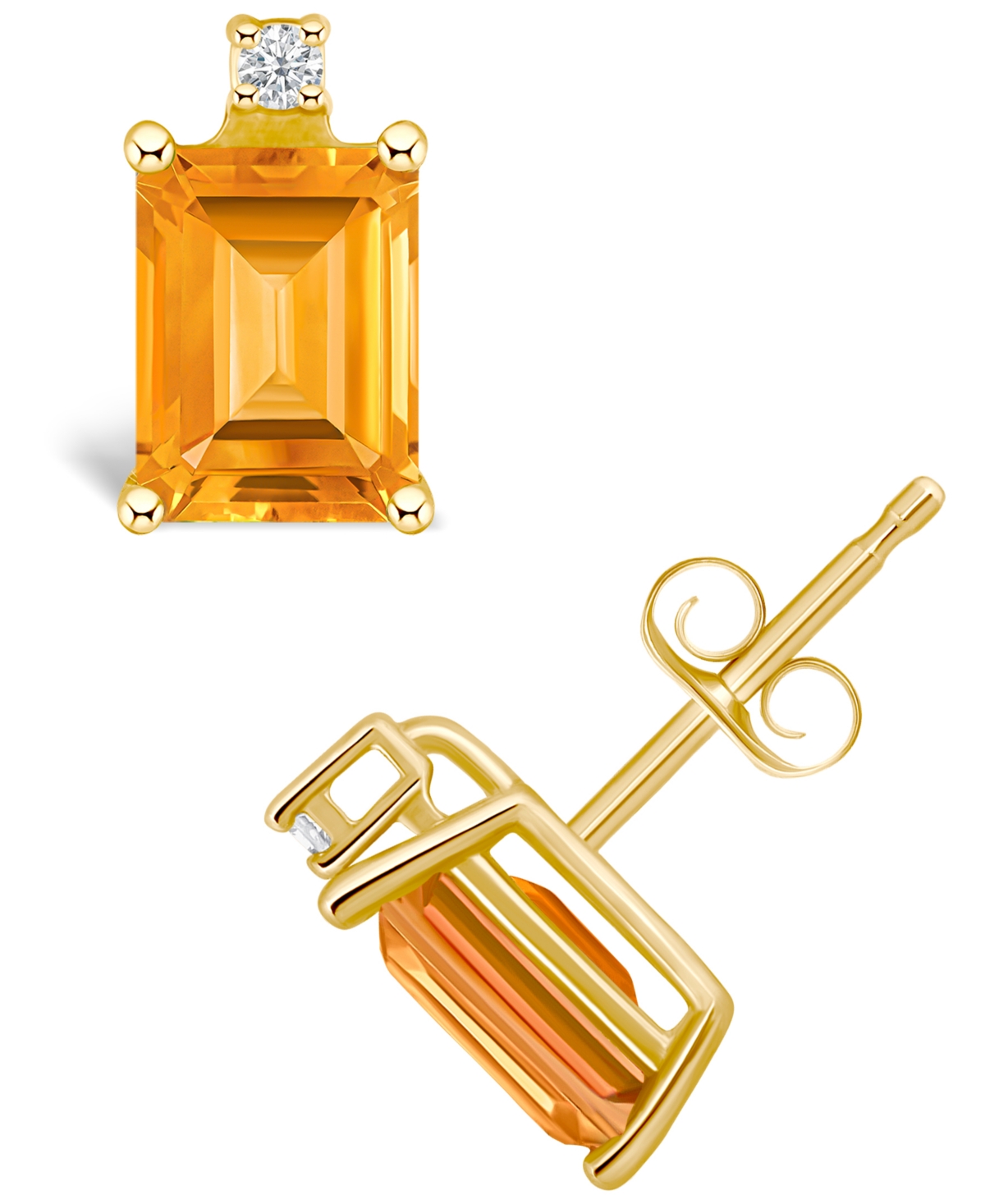 Click here for Citrine (1-1/10 ct. t.w.) and Diamond Accent Stud... prices