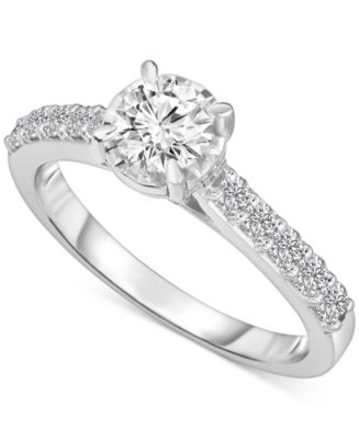 TruMiracle® Diamond Solitaire Plus Engagement Ring (1 ct. t.w.) in 14k ...
