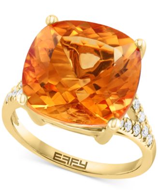 EFFY Collection EFFY® Citrine (10-1/3 ct. t.w.) & Diamond (1/5 ct. t.w ...