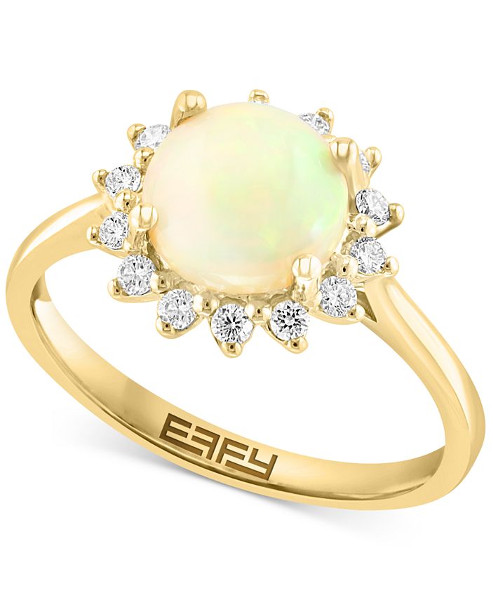 EFFY Collection EFFY® Ethiopian Opal (1-1/10 ct. t.w.) & Diamond (1/5 ...