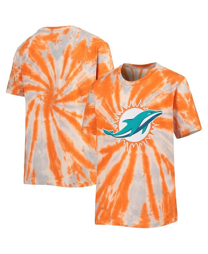 Outerstuff Big Boys Orange Miami Dolphins Team Tie-Dye T-shirt - Macy's