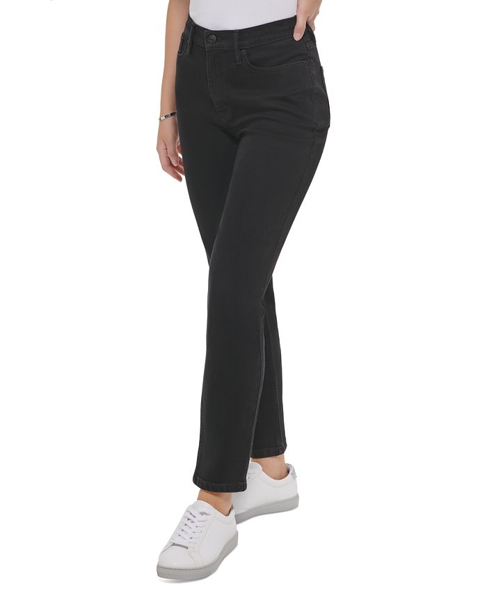 Calvin Klein Jeans Petite High-Rise Slim Straight-Leg Whisper-Soft ...