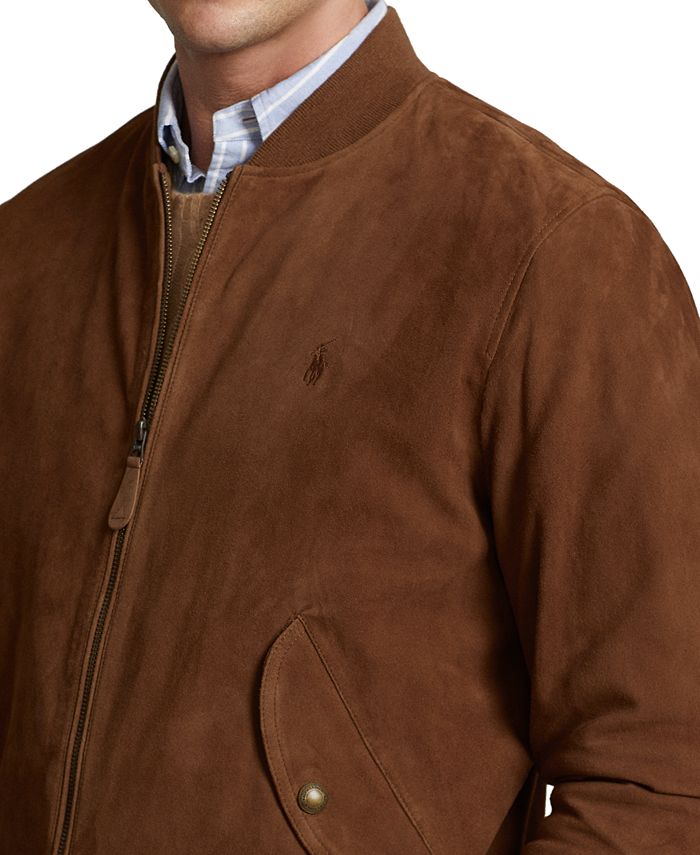 Polo Ralph Lauren Men's Suede Bomber Jacket - Macy's