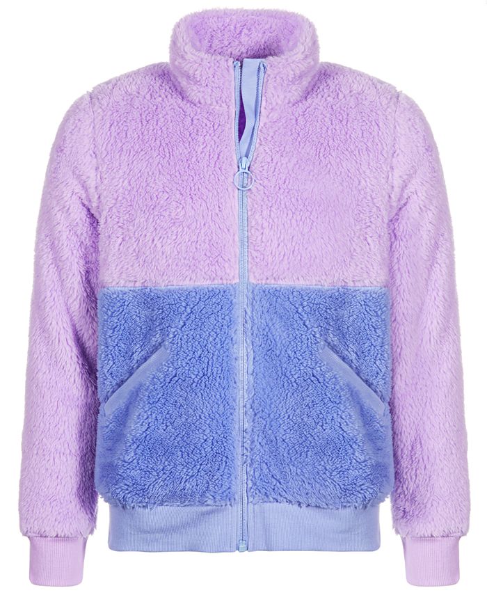 ID Ideology Big Girls Fleece Colorblocked Jacket, Created for Macy's ...