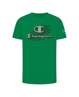 Champion Little Boys Streaks C Script Short Sleeve T-shirt - Macy's