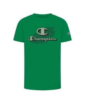 Champion Little Boys Streaks C Script Short Sleeve T-shirt - Macy's