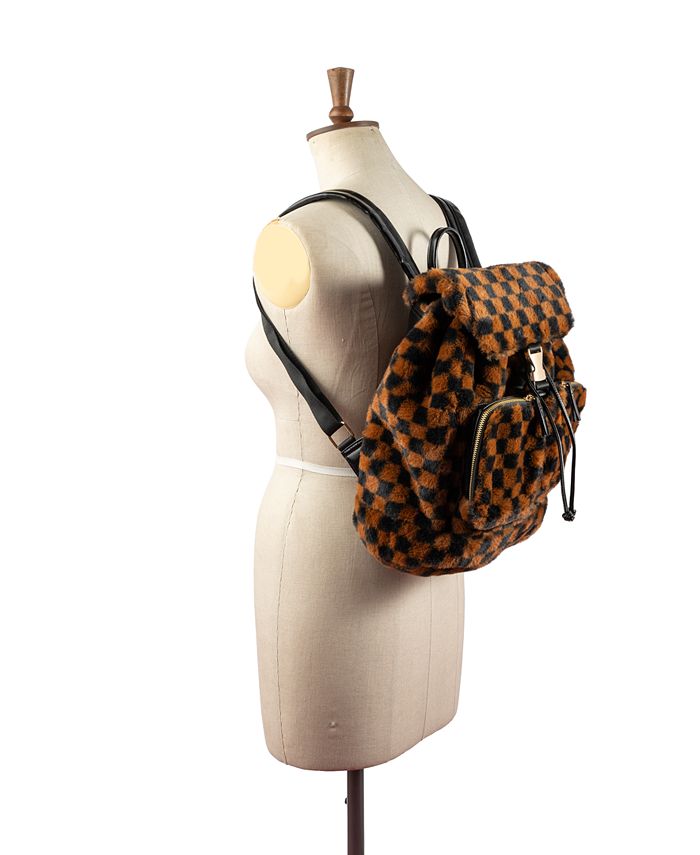 Skinnydip London Women's Checkerboard Fluff Utility Backpack & Reviews ...