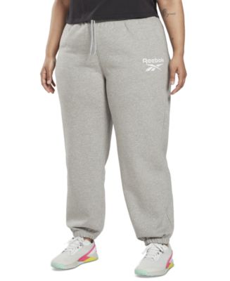 Reebok Plus Size Identity Logo Fleece Joggers - Macy's