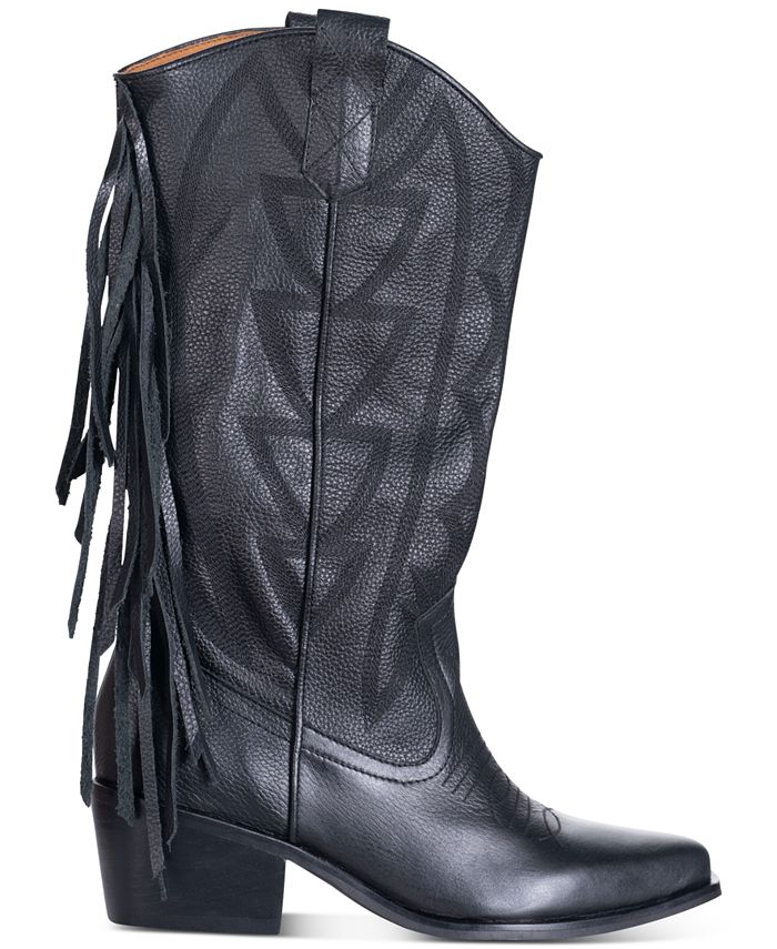 Silvia Cobos Women's Flirter Fringe Western Booties - Macy's
