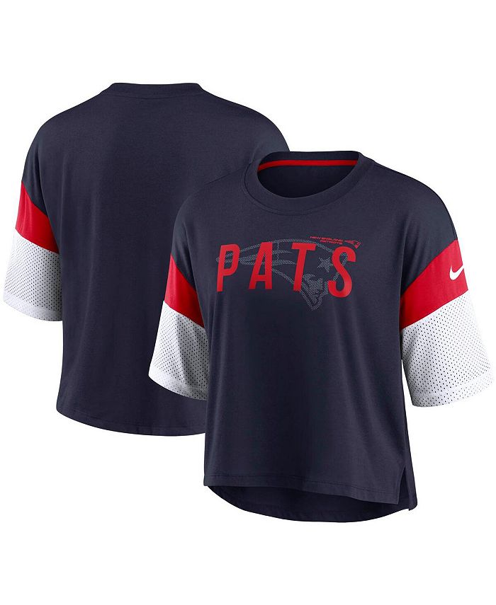 Nike Women's Navy and White New England Patriots Nickname Tri-Blend ...
