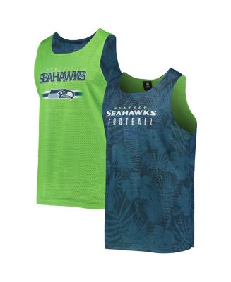 Men's FOCO College Navy Seattle Seahawks Floral Reversible Mesh Tank ...