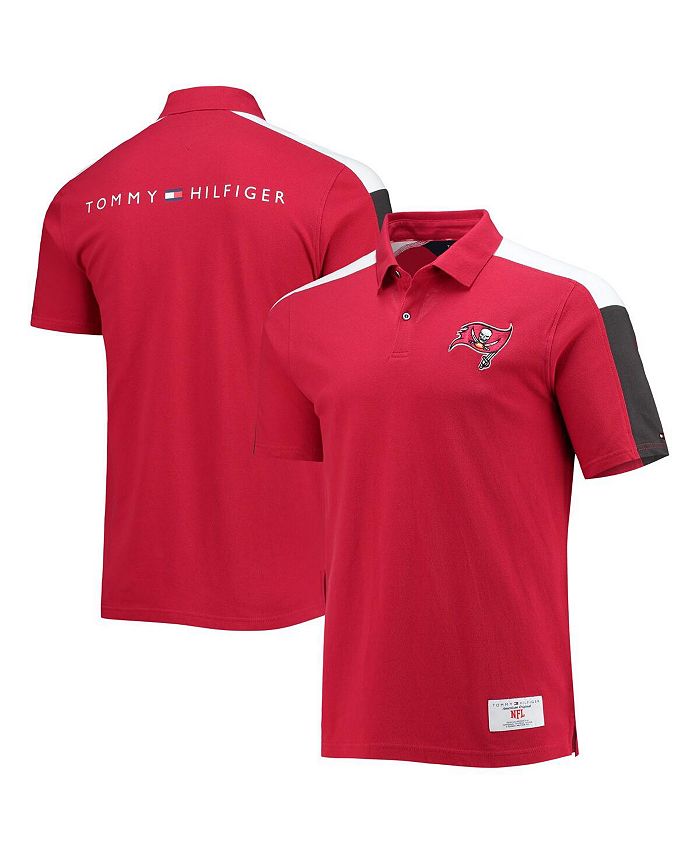 Tommy Hilfiger Men's Red, Pewter Tampa Bay Buccaneers Logan Polo Shirt ...