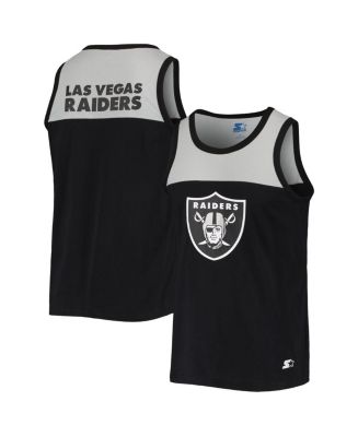 Men's Starter Black, Silver Las Vegas Raiders Team Touchdown Fashion ...