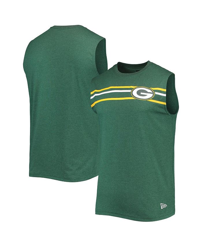 New Era Men's Green Green Bay Packers Brushed Sleeveless Tank Top - Macy's