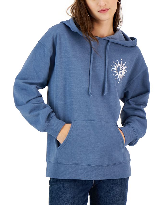 Rebellious One Rebellious Juniors' Yin Yang Check Graphic Hoodie - Macy's
