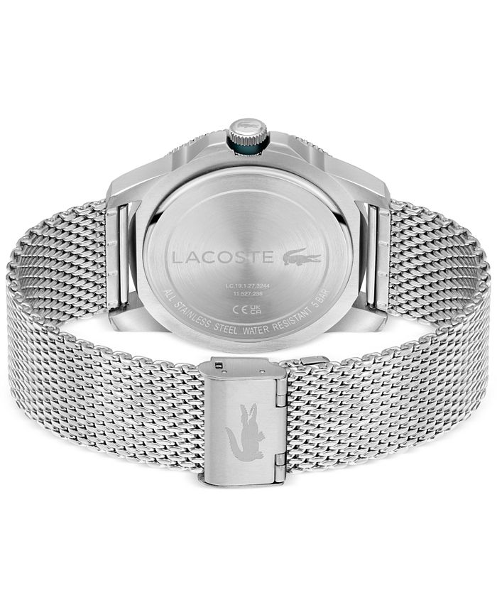 Lacoste Men's Regatta Stainless Steel Mesh Bracelet Watch 46mm - Macy's