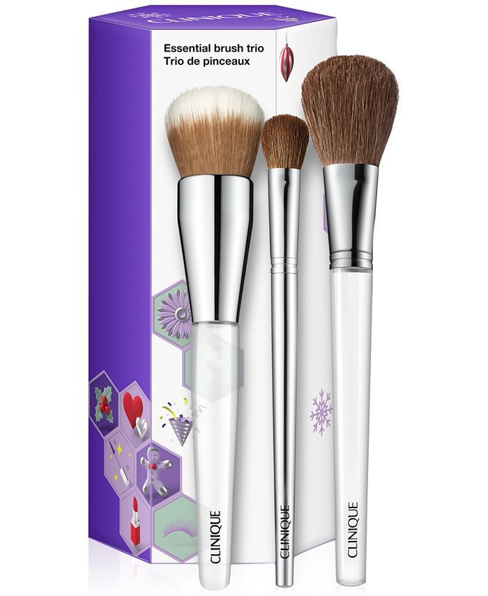 Clinique 3-Pc. Essential Makeup Brush Set - Macy's Clinique 3-Pc. Essential Makeup Brush Set - Macy's