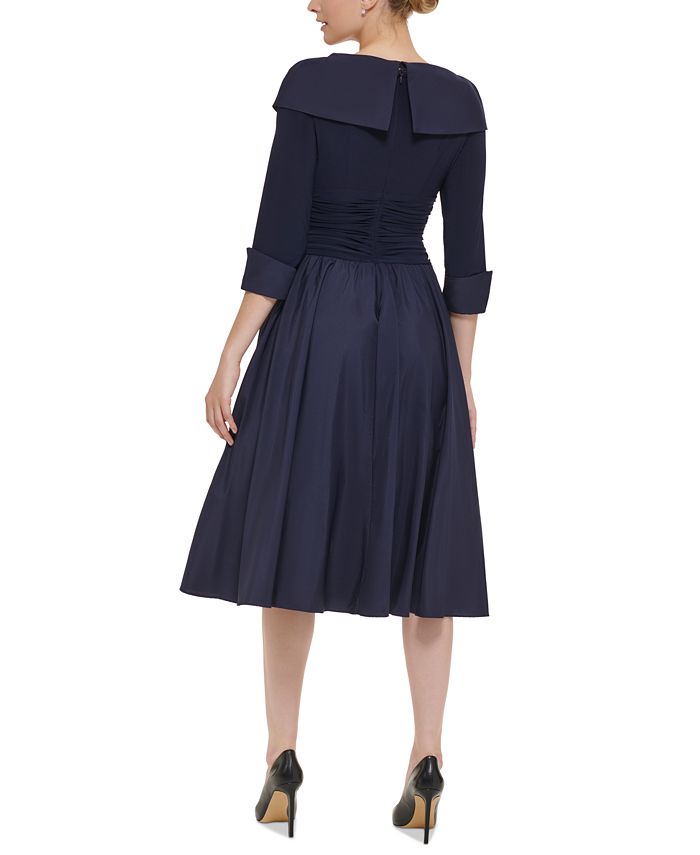 Jessica Howard Women's Portrait-Collar Fit & Flare Dress - Macy's