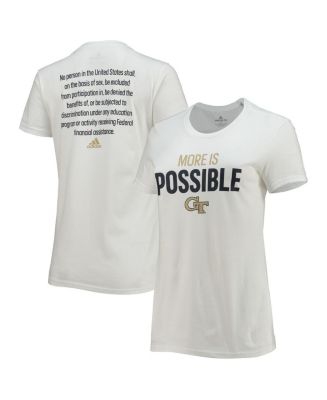 Women's adidas White Georgia Tech Yellow Jackets More Is Possible T ...