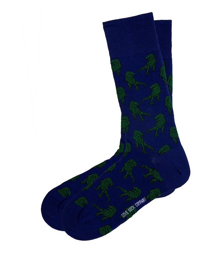 Love Sock Company Women's T-Rex W-Cotton Novelty Crew Socks with ...