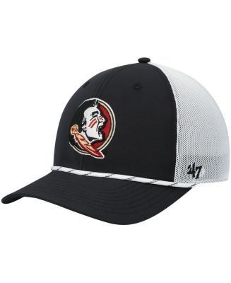 Men's '47 Black Florida State Seminoles Burden Trucker Snapback Hat ...