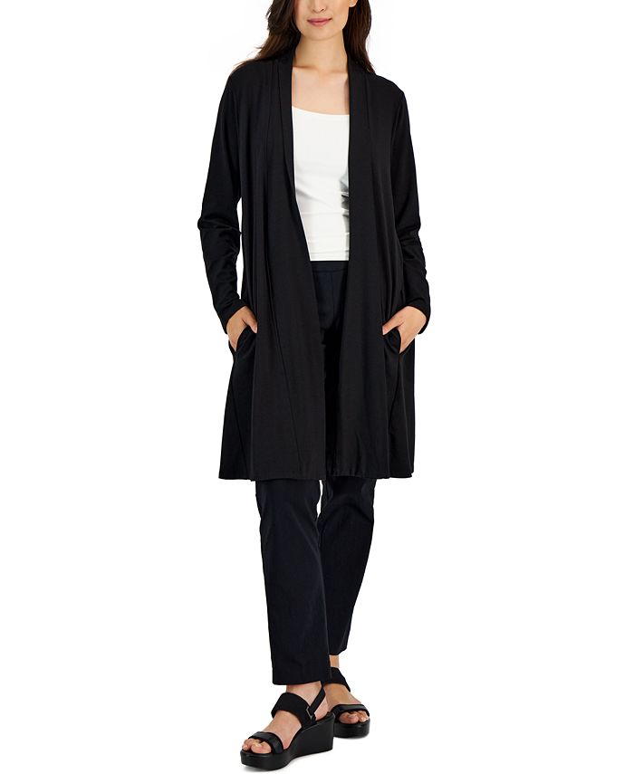 Eileen Fisher Women's Long Open-Front Cardigan - Macy's