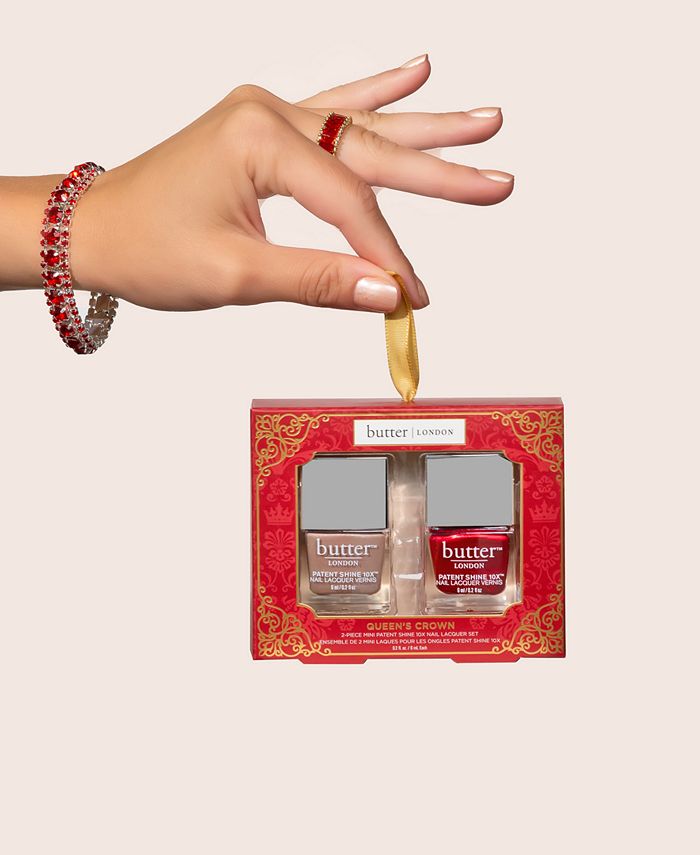 butter LONDON 2-Pc. Queen's Crown Mini Patent Shine 10X Nail Lacquer ...