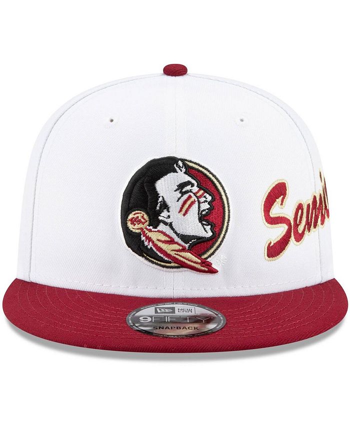 New Era Men's White, Garnet Florida State Seminoles Two-Tone Side ...