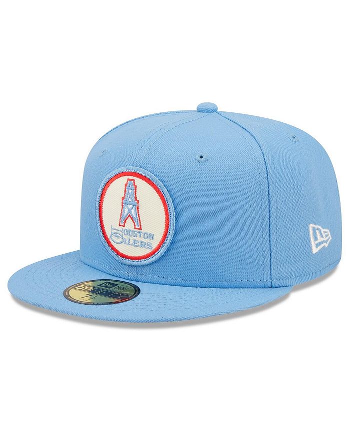 New Era Men's Light Blue Houston Oilers 2022 Sideline 59FIFTY Historic ...