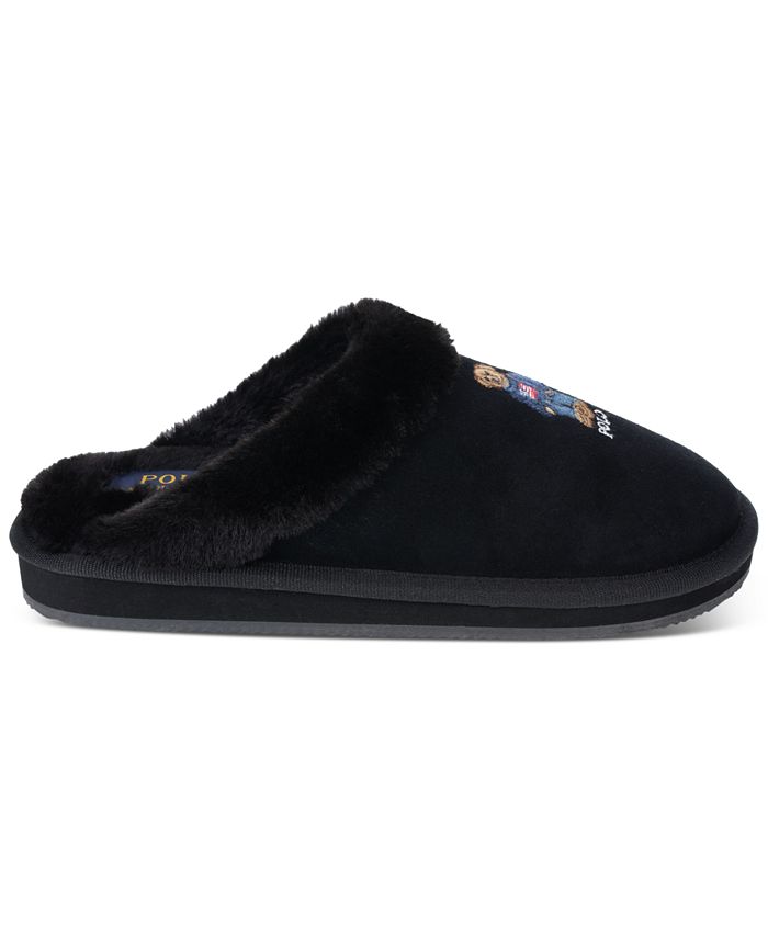 Polo Ralph Lauren Women's Suede American Flag Bear Scuff Slippers - Macy's