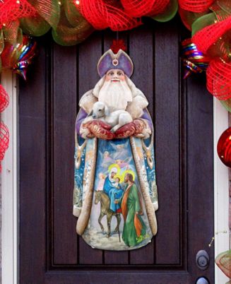 Designocracy Santa and the Guardian Angels Holiday Door Decor - Macy's