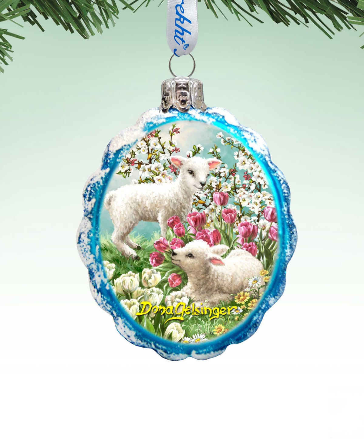 Click here for Designocracy Holiday Lambs Mercury Holiday Ornamen... prices