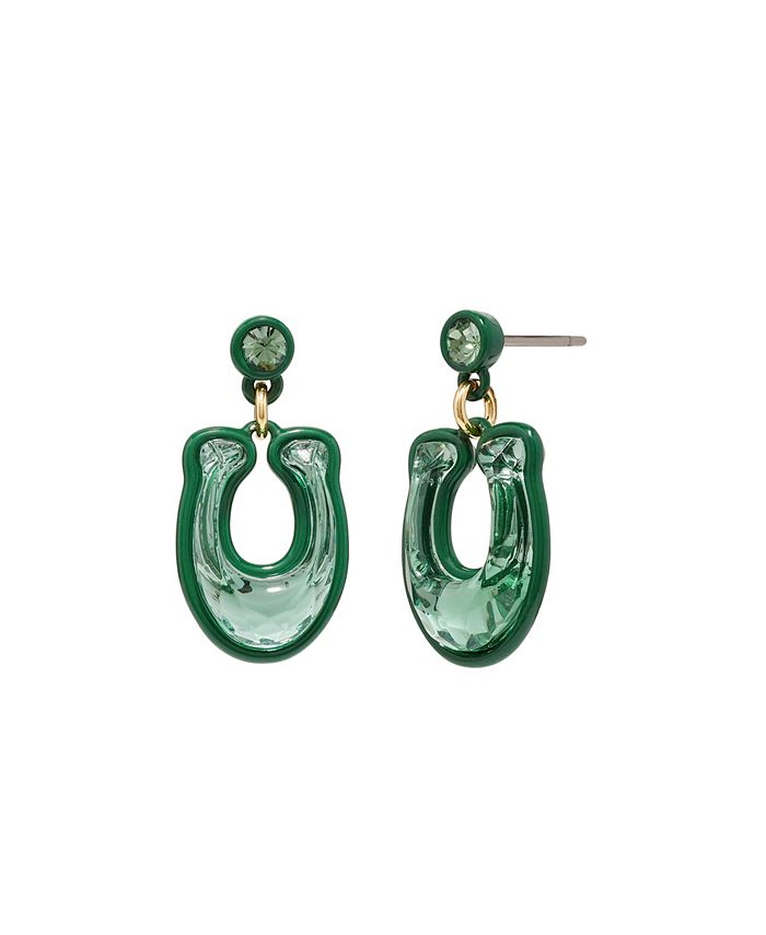 COACH Women's Signature Stone Drop Earrings - Macy's