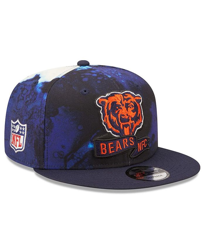 New Era Men's Navy Chicago Bears 2022 Sideline 9FIFTY Ink Dye Snapback ...