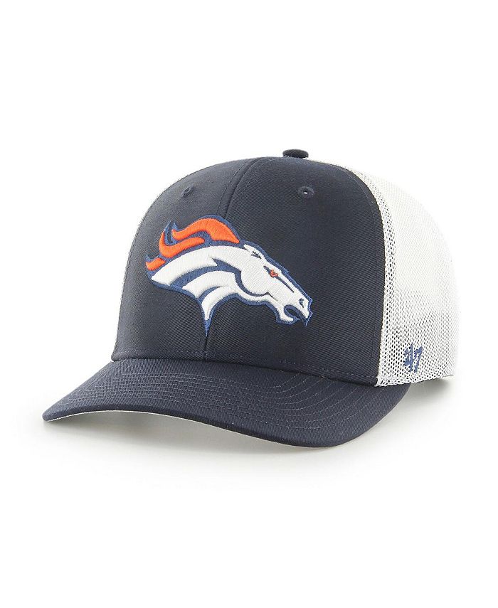 '47 Brand Men's Navy and White Denver Broncos Trophy Trucker Flex Hat ...
