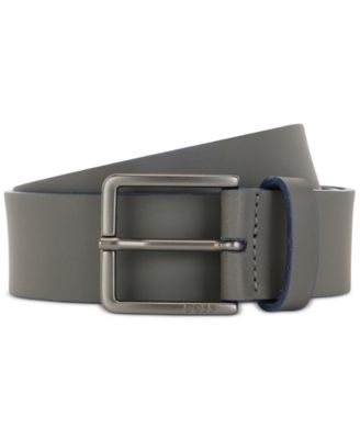 BOSS Men's Leather Embossed Logo Belt - Macy's