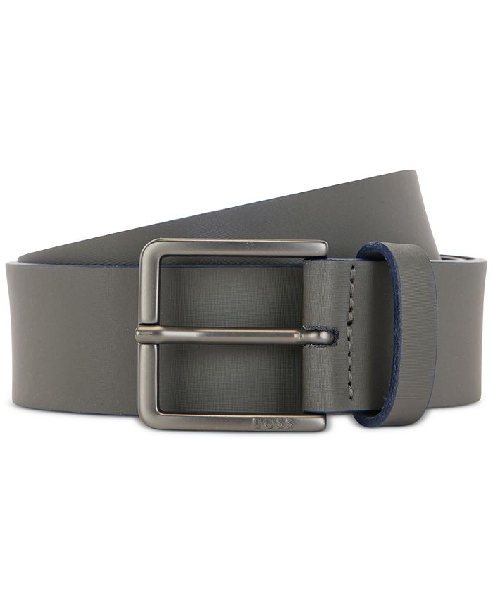 BOSS BOSS Men's Leather Embossed Logo Belt - Macy's