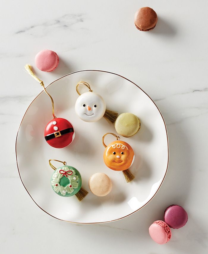 Lenox Macaroon Christmas Characters Ornament, Set of 4 - Macy's