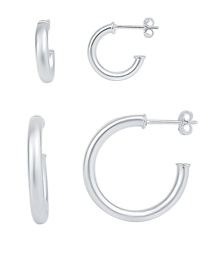 And Now This Warm Brushed Duo C Hoop Earring Set of 2 - Macy's