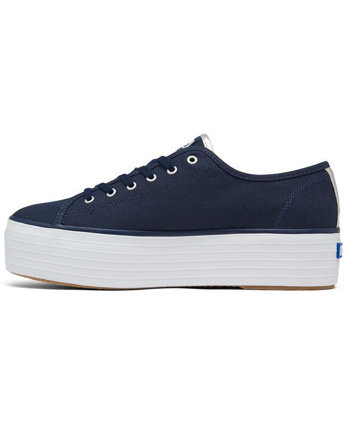 Keds Women's Triple Up Canvas Metallic Platform Casual Sneakers From ...