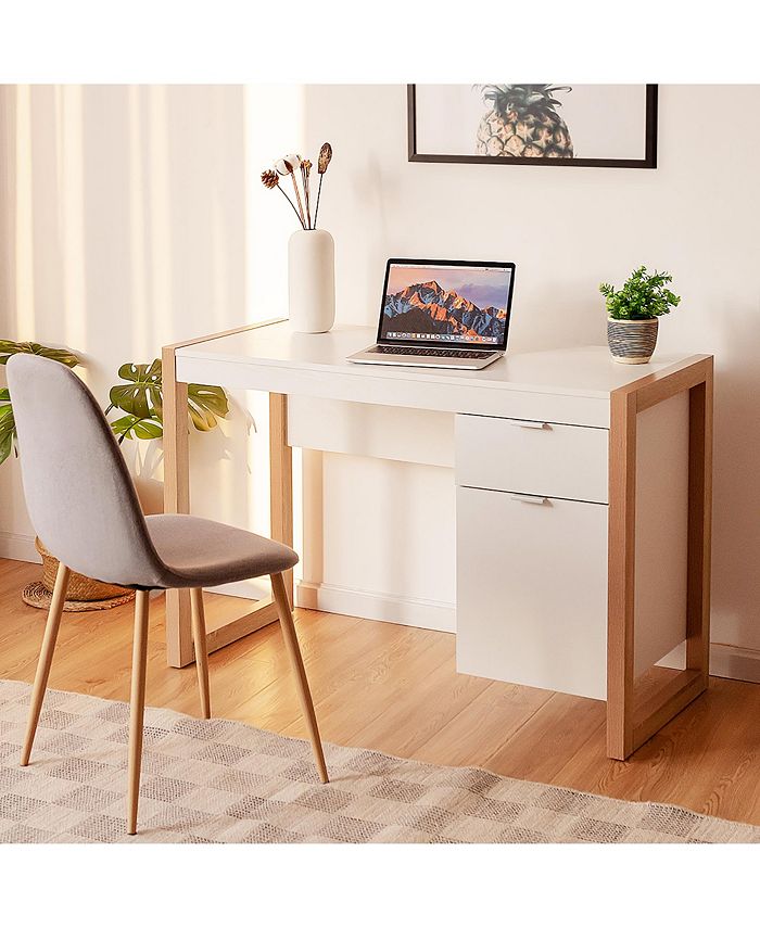 Costway Computer Desk Workstation Table With Drawers Home Office - Macy's