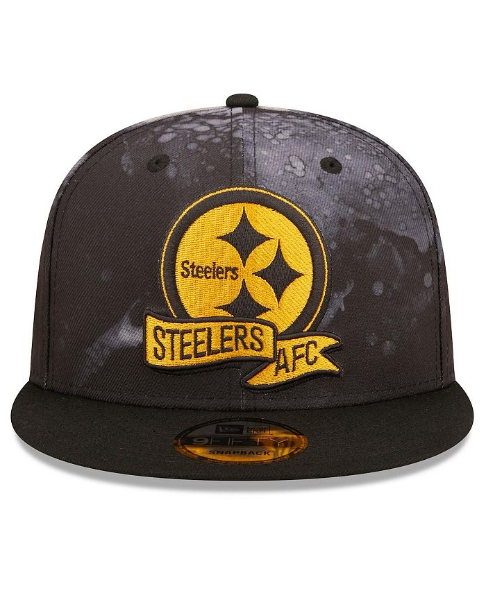New Era Men's Black Pittsburgh Steelers Ink Dye 2022 Sideline 9FIFTY ...