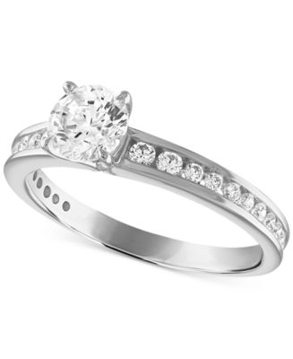 Alethea™ Certified Diamond Channel-Set Engagement Ring (1 ct. t.w.) in ...