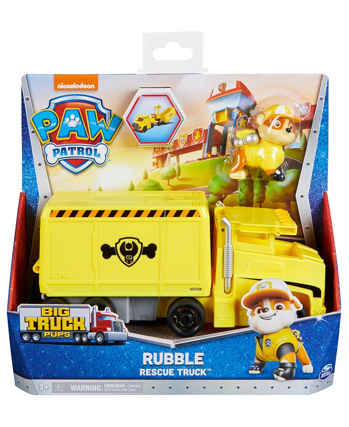 PAW Patrol Big Truck Pup's Rubble Transforming Toy Trucks with ...