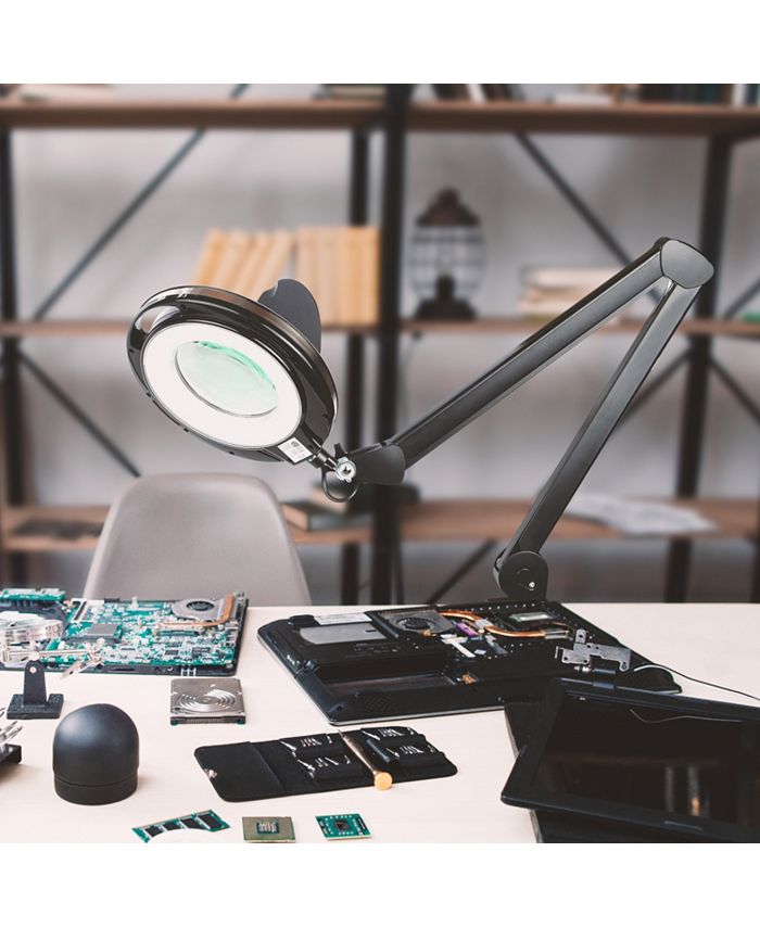 Brightech Lightview Pro 33 in. Dimmable Magnifying LED Desk Clamp Lamp ...