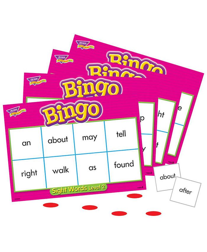 Trend Enterprises Sight Words Level 2 Bingo Game, Set of 303 - Macy's