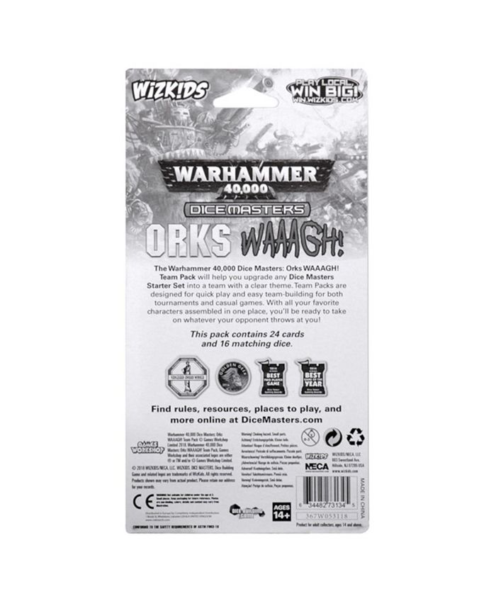 WizKids Games Warhammer 40,000 Dice Masters Ork Waaagh Team Set, 40 ...