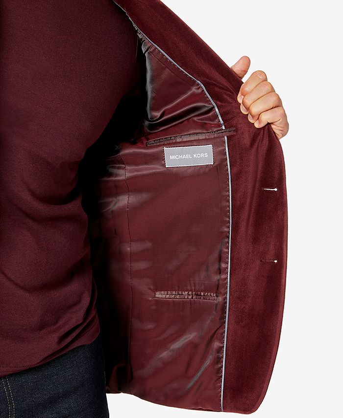 Michael Kors Men's Modern-Fit Velvet Blazer - Macy's